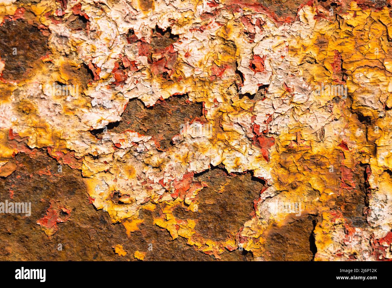 Rusty metal surface with paint flaking and cracking texture Stock Photo ...