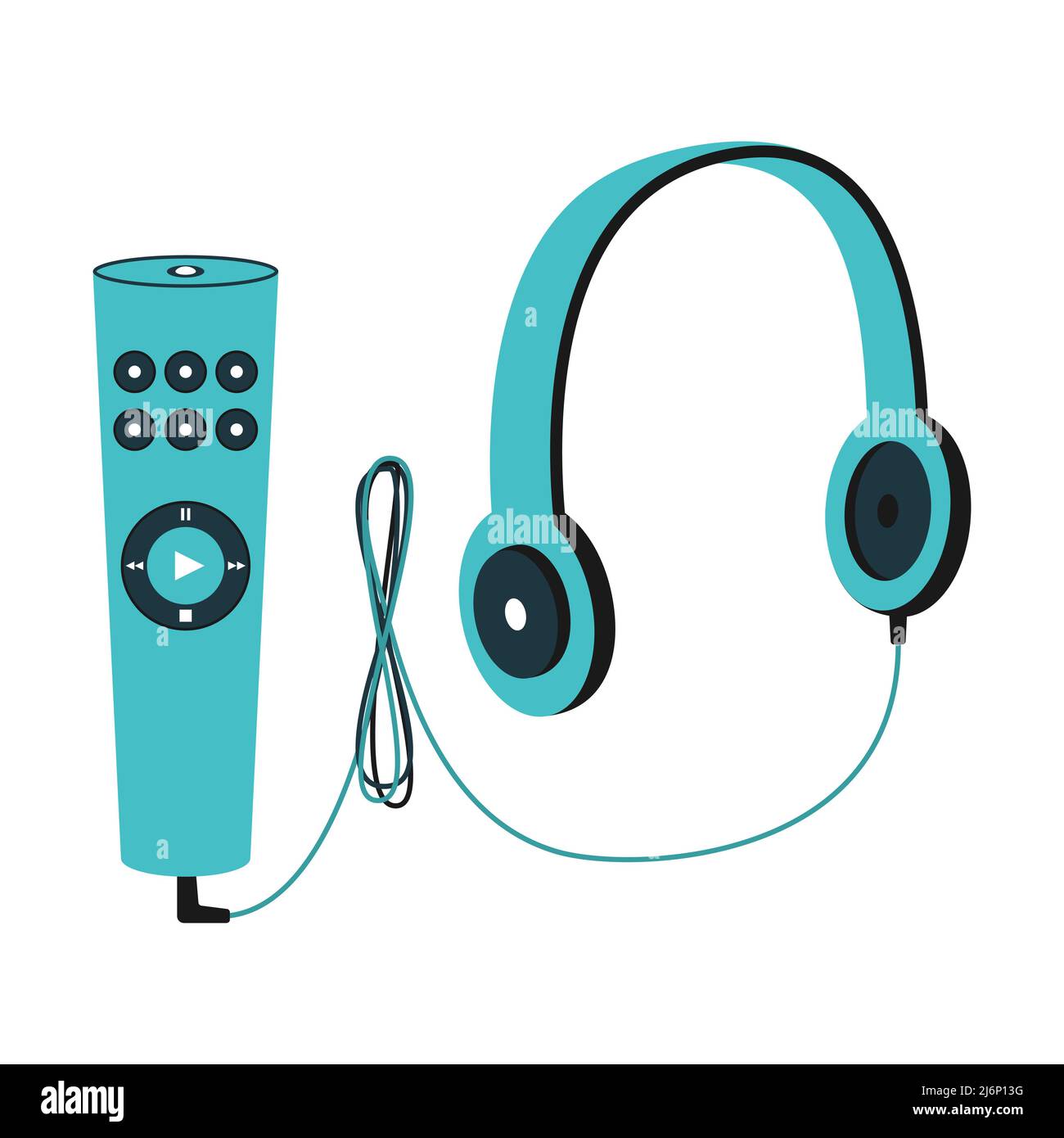 Wired headphones Stock Vector Images - Alamy