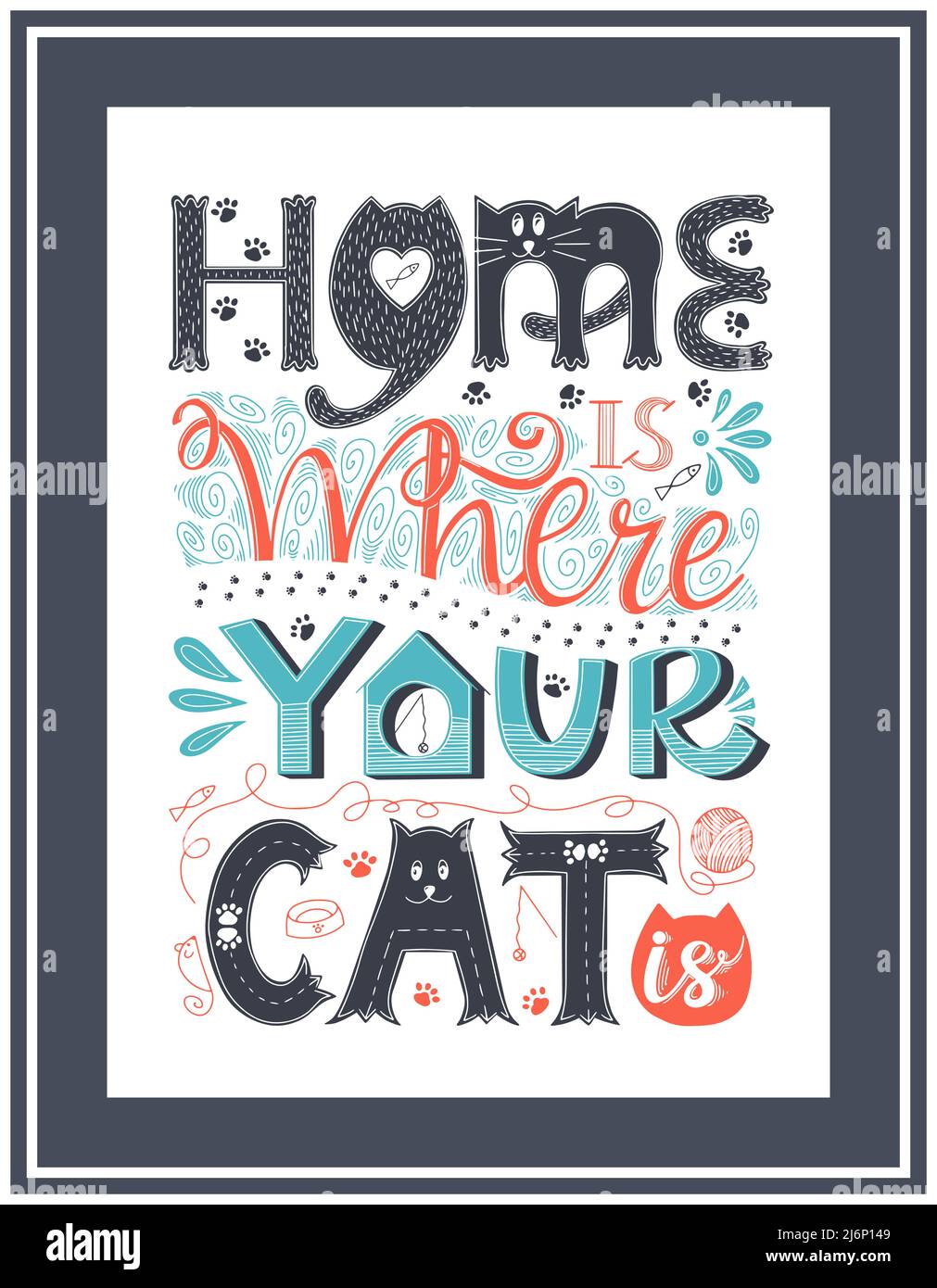 Home typography shirt design Cut Out Stock Images & Pictures - Alamy