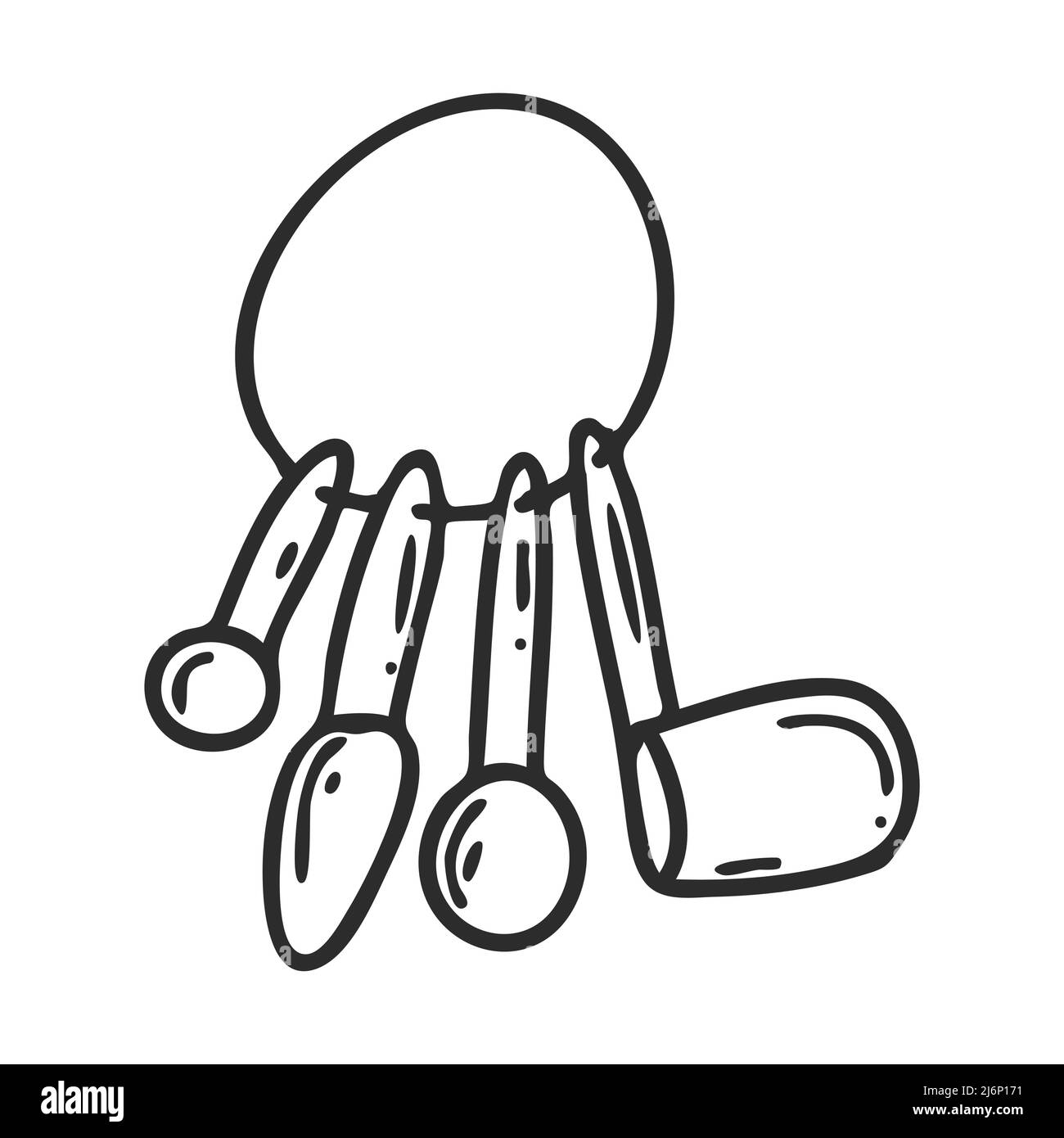 Measuring spoons isolated Stock Vector Images - Alamy