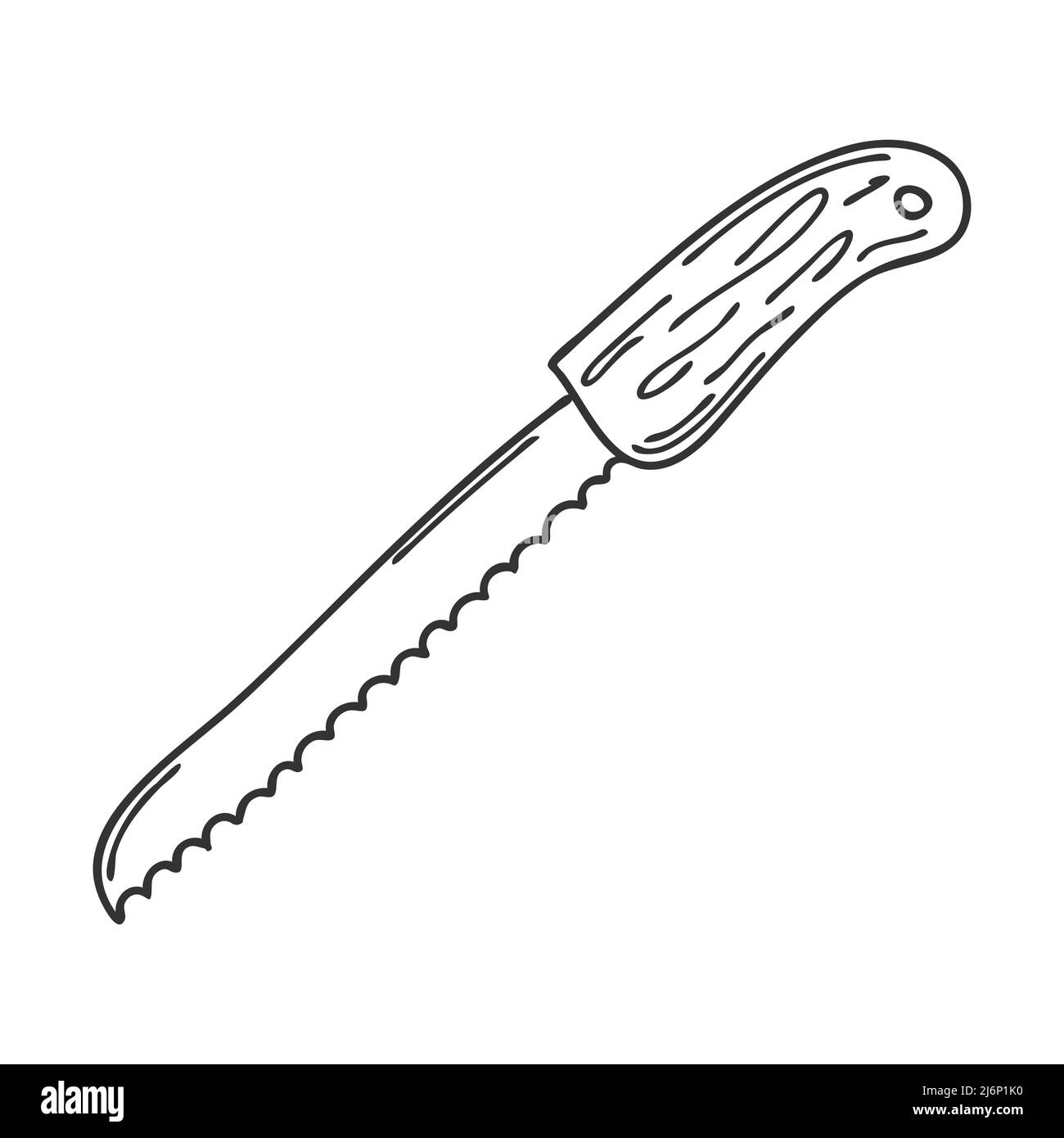 Hand drawn butcher knife Cut Out Stock Images & Pictures - Alamy