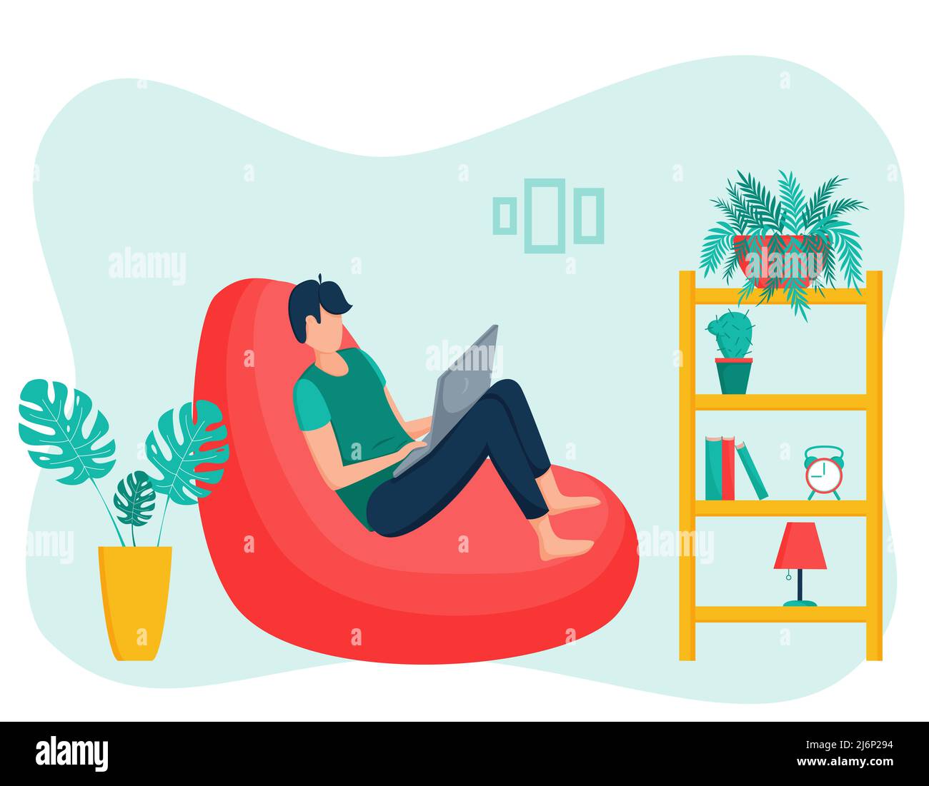 Modern laptop on dark Stock Vector Images - Alamy