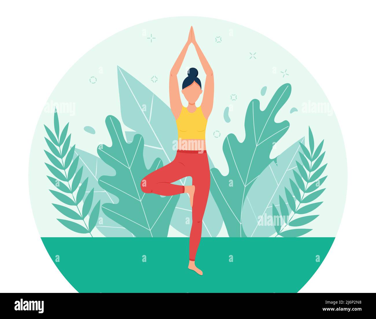 A girl practices yoga in the Park. The concept of outdoor yoga.Yoga ...