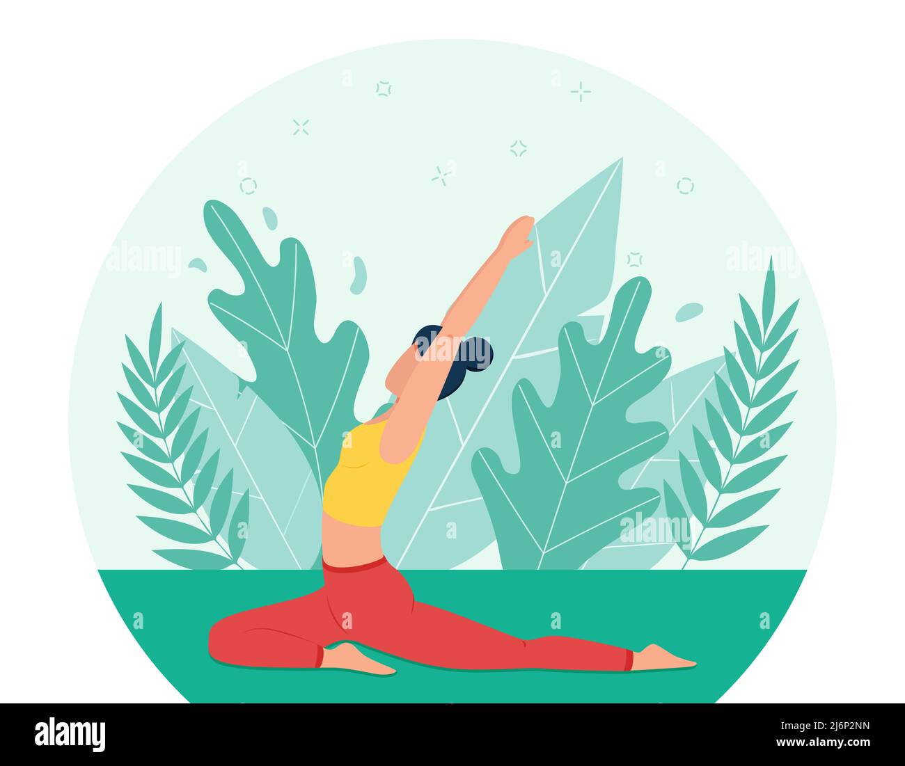 Female stretching Stock Vector Images - Alamy