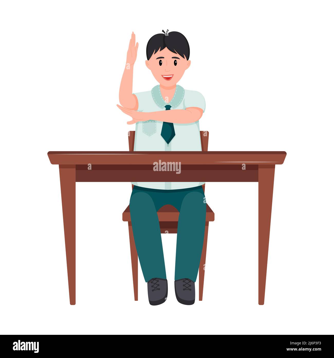 Cartoon hand raised hi-res stock photography and images - Alamy