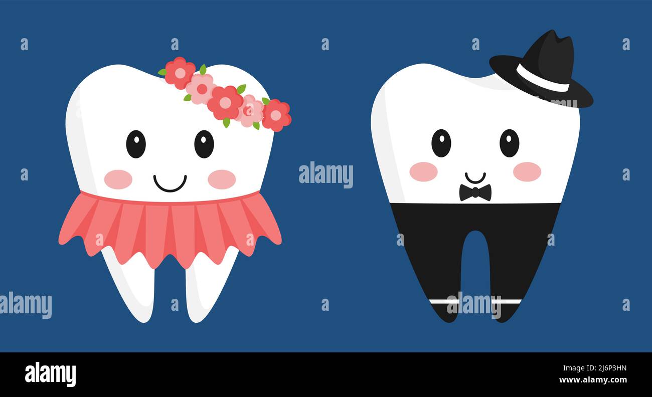 Cartoon happy tooth character hi-res stock photography and images - Alamy