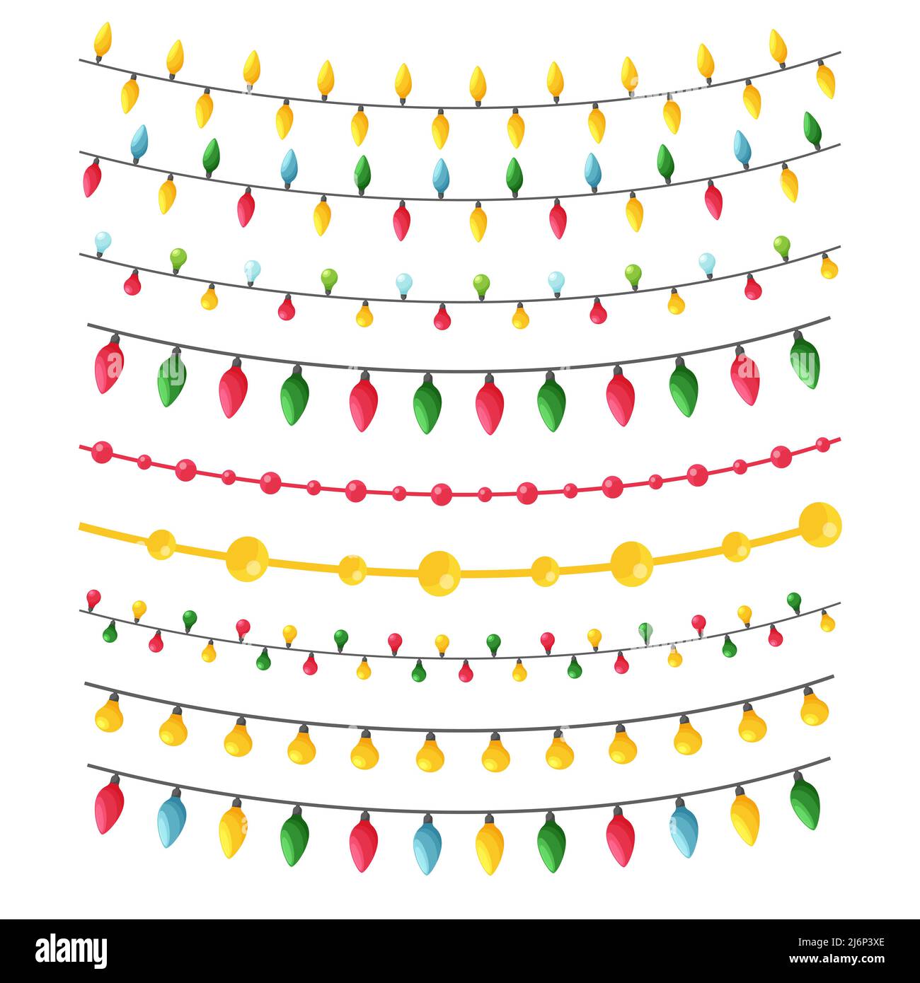 Bright colored garlands bulb Stock Vector Images - Alamy