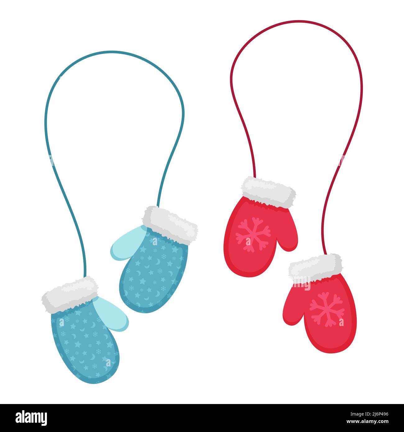 Cute christmas mittens decorative Stock Vector Images - Alamy