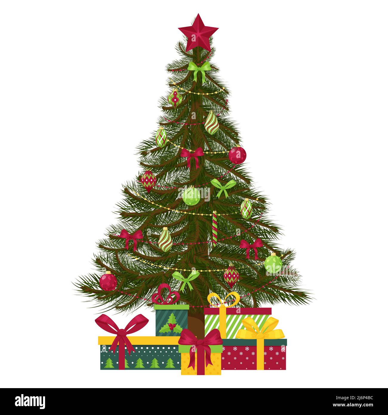 Green box gift under Stock Vector Images - Alamy