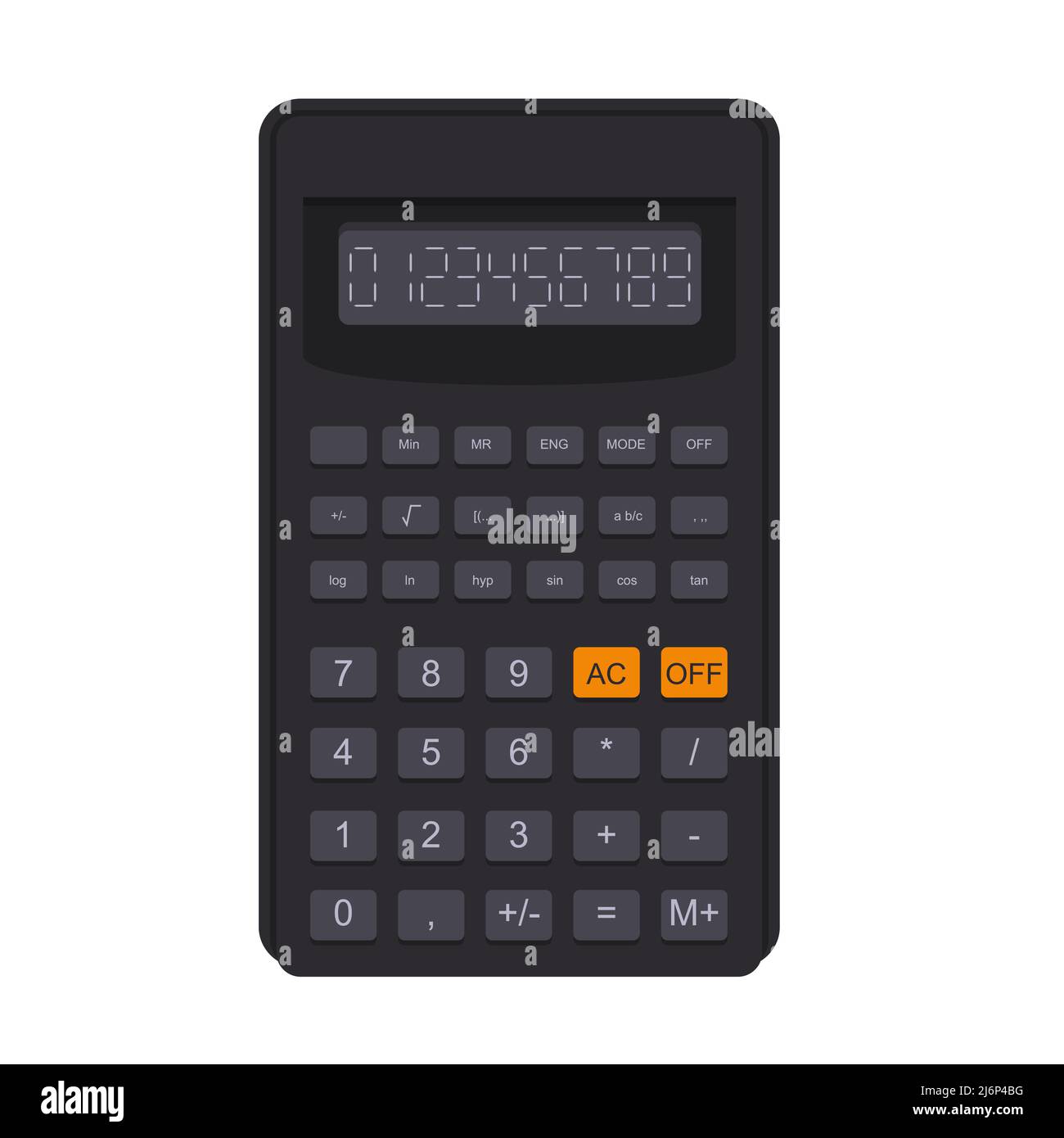 Engineering multifunctional calculator in flat style. electronics for ...