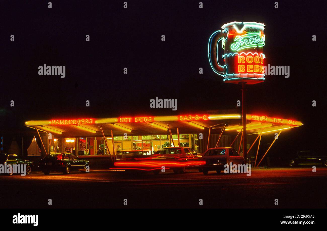 Frostop Root beer diner in Los Angeles California USA Stock Photo - Alamy