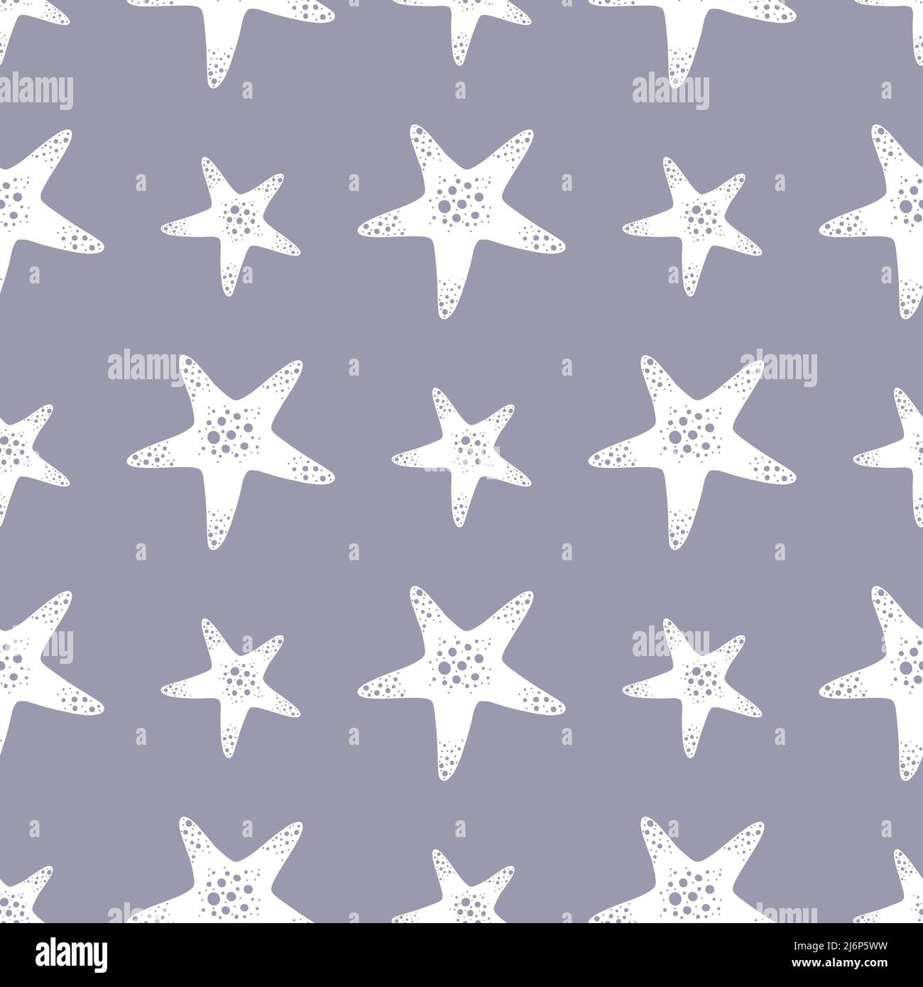 Summer seamless sea star pattern for fabrics and textiles and packaging ...