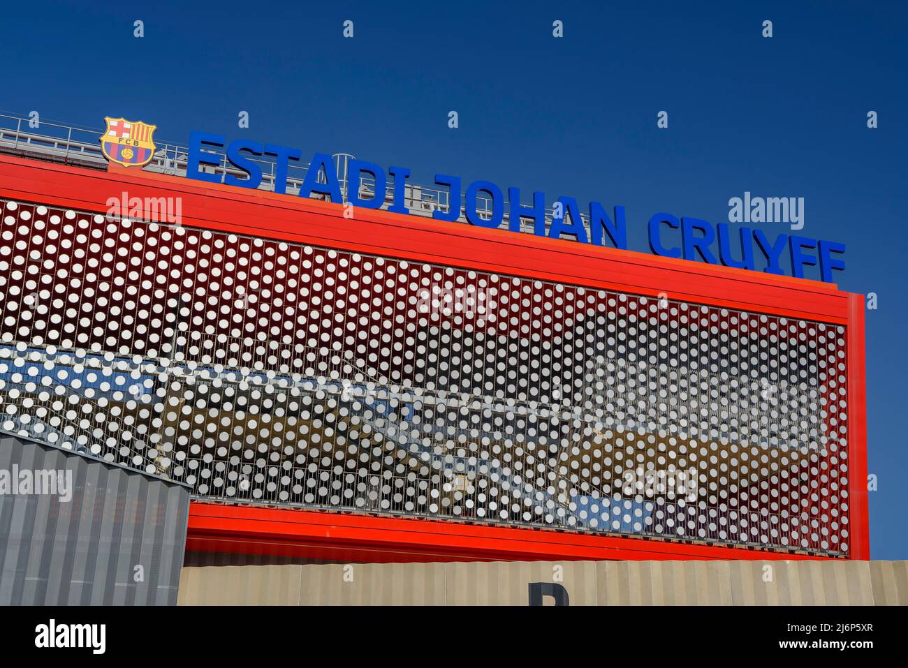 Exterior of the Johan Cruyff stadium in the FC Barcelona training ...