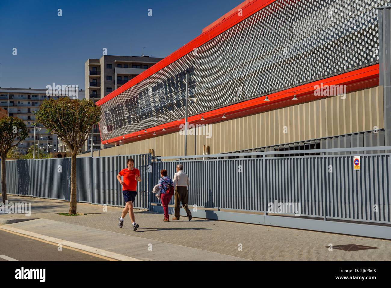 Exterior of the Johan Cruyff stadium in the FC Barcelona training ...