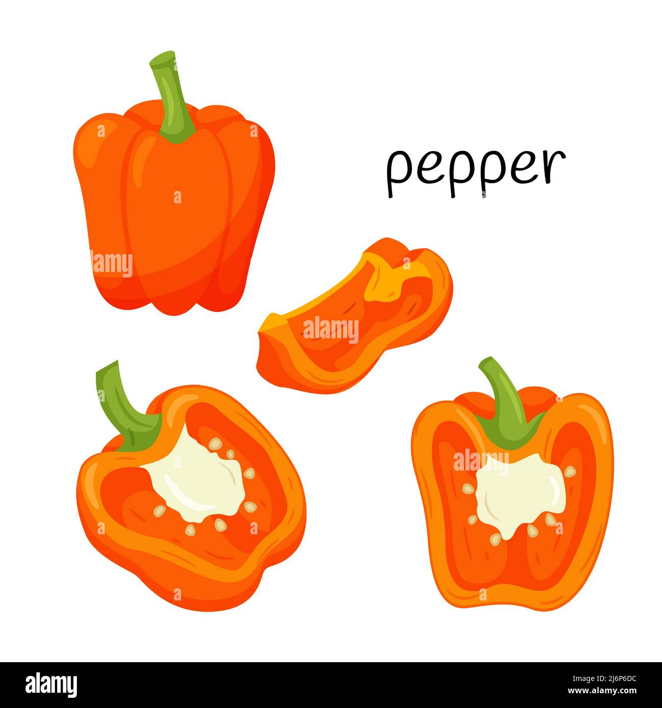 Whole orange half quarter Stock Vector Images - Alamy