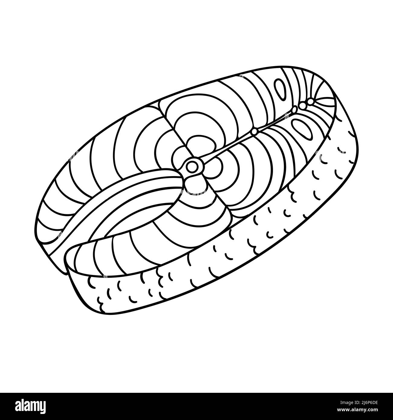 Salmon fish sketch hand Black and White Stock Photos & Images - Alamy