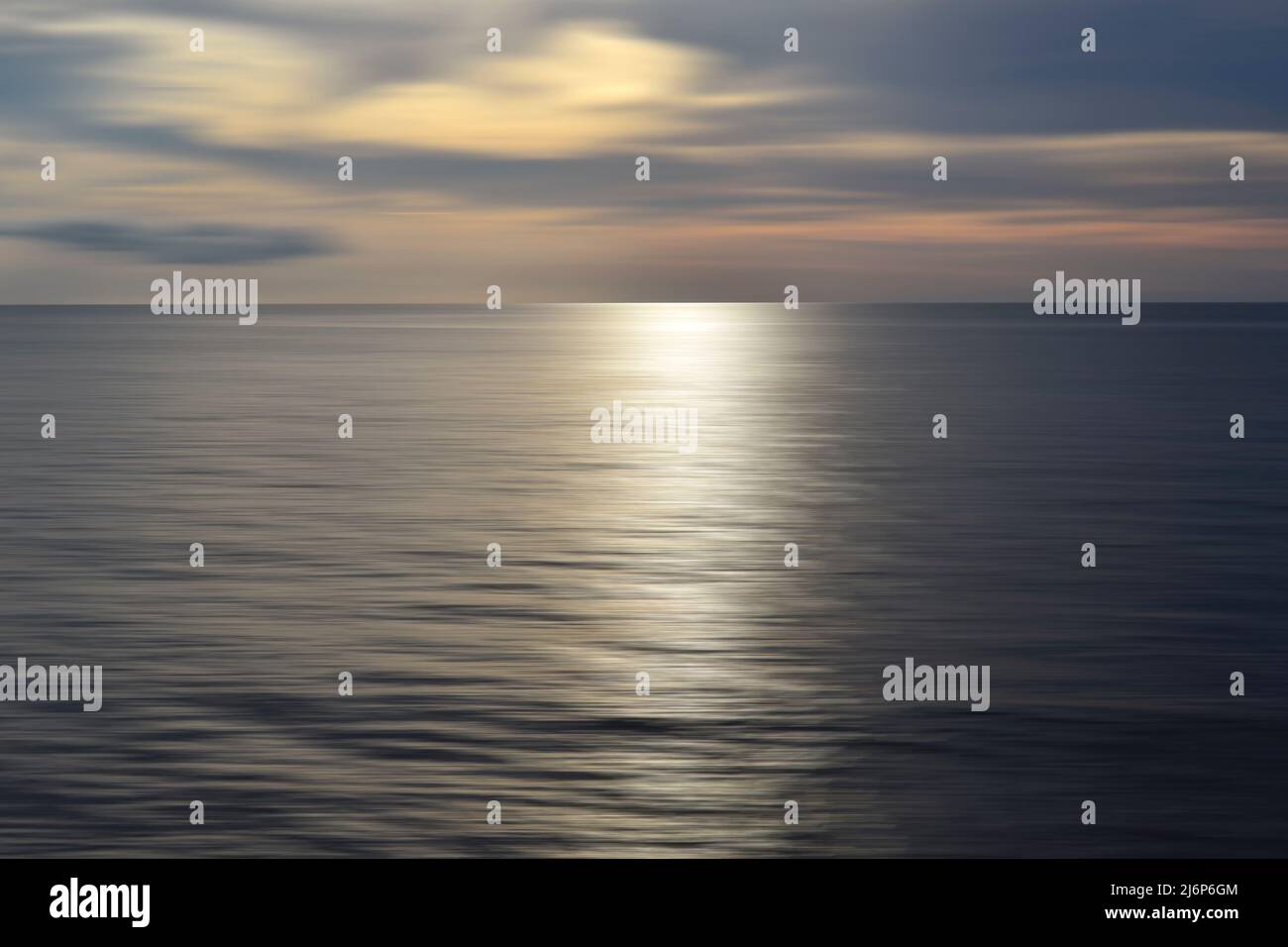 Blurry ocean landscape background and sunset view. Blurry abstract art ...