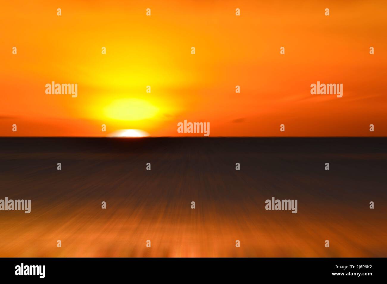 Blurry ocean landscape background and sunset view. Blurry abstract art ...