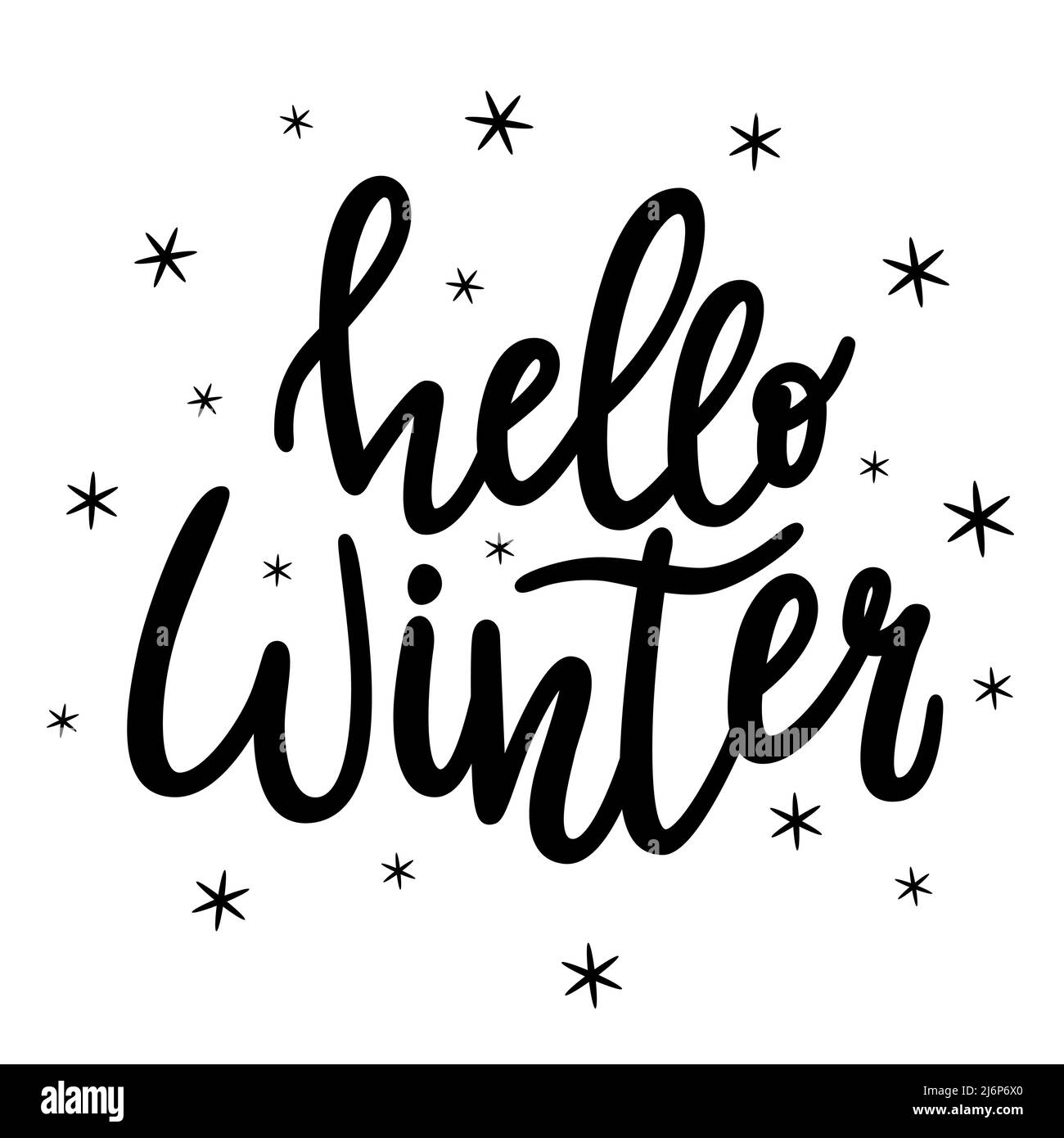 Card text hello winter Black and White Stock Photos & Images - Alamy