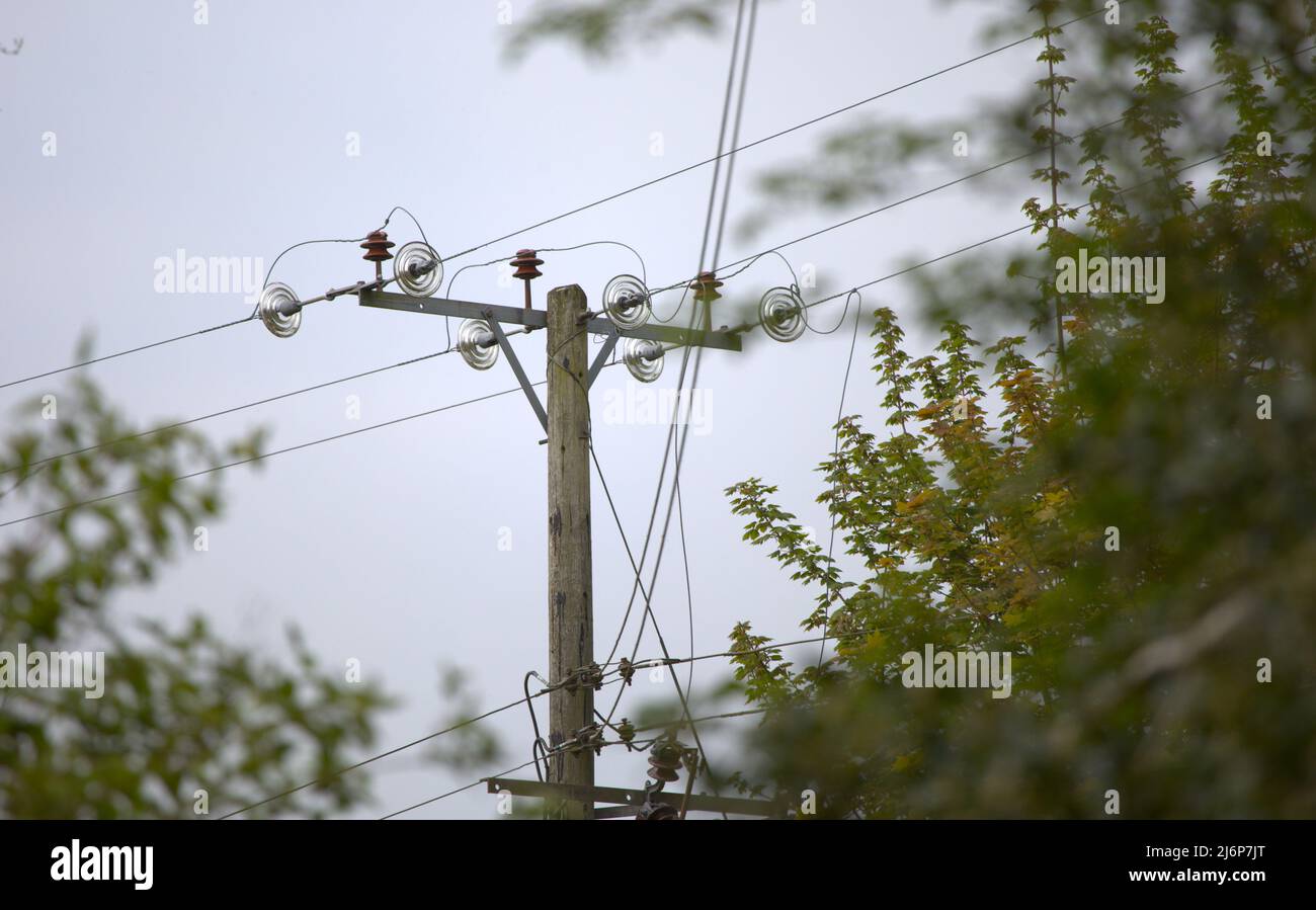 Electricity overhead power lines of high and medium voltage ...