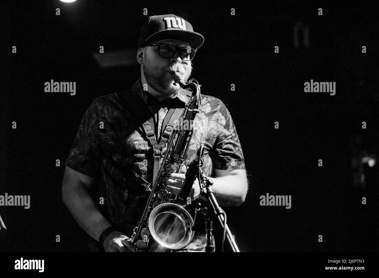Afro-funk band Antibalas performing at Lee’s Palace in Toronto, Canada ...