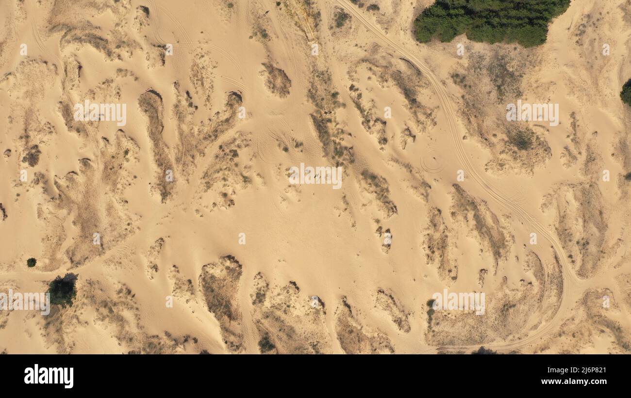 Aerial View of the Textures and Patterns of the Desert Sands. Beautiful ...