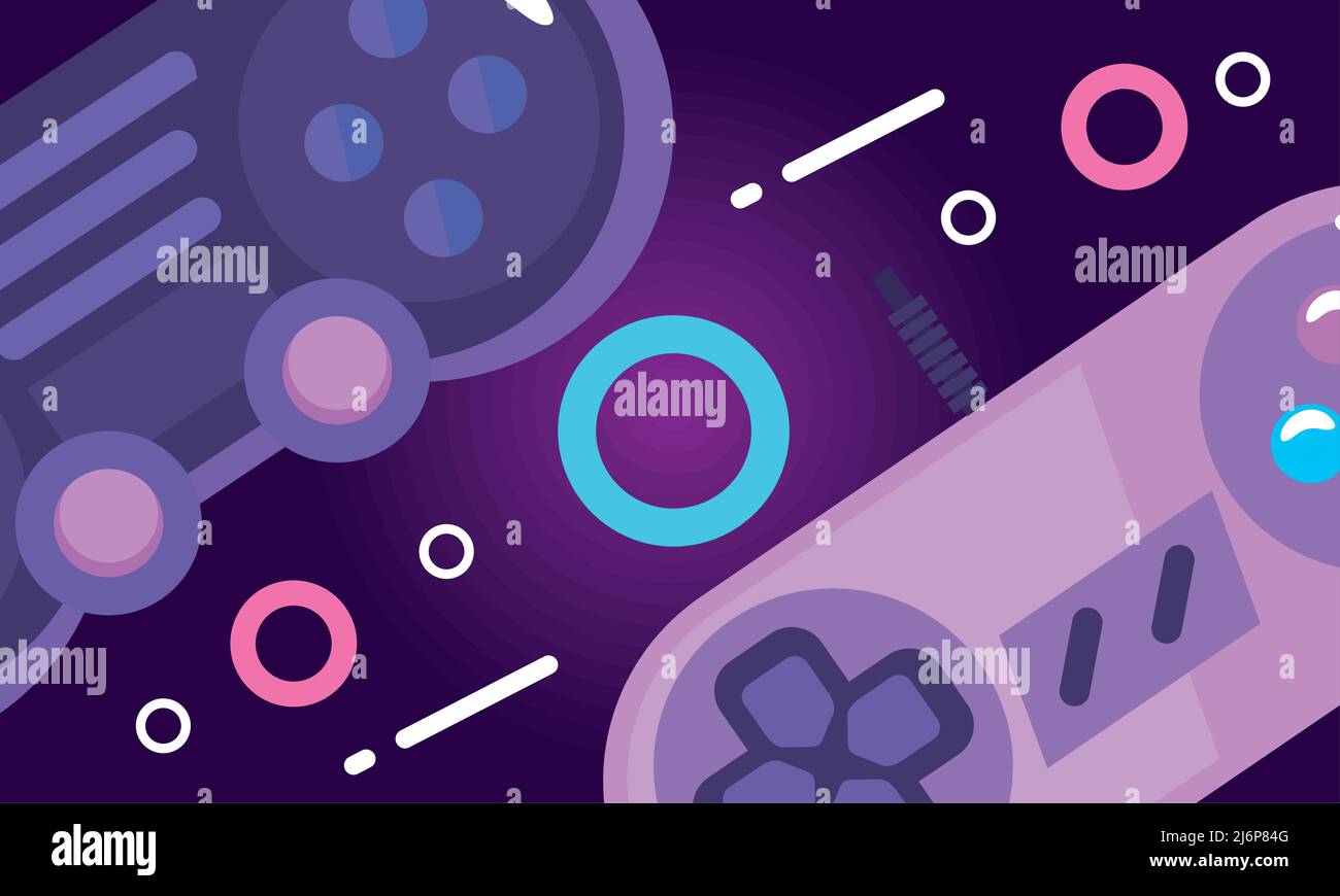 video game control memphis style Stock Vector Image & Art - Alamy