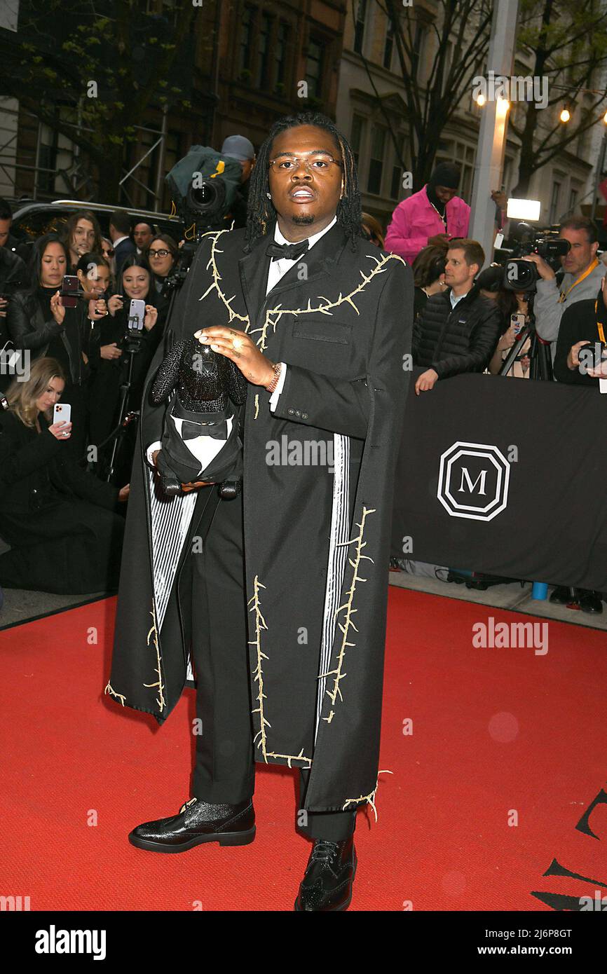 rapper Gunna poses for photographers at Departures from The Mark Hotel ...
