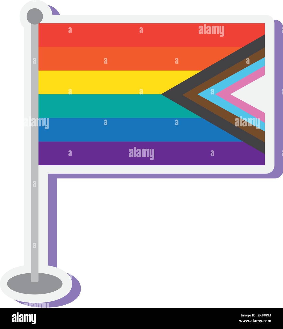 lgbtq with flag in pole Stock Vector Image & Art - Alamy