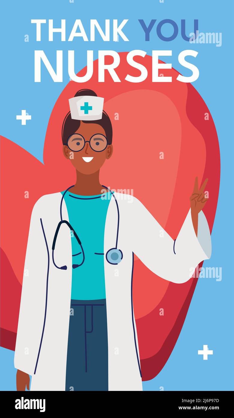 thank you nurse lettering Stock Vector Image & Art - Alamy