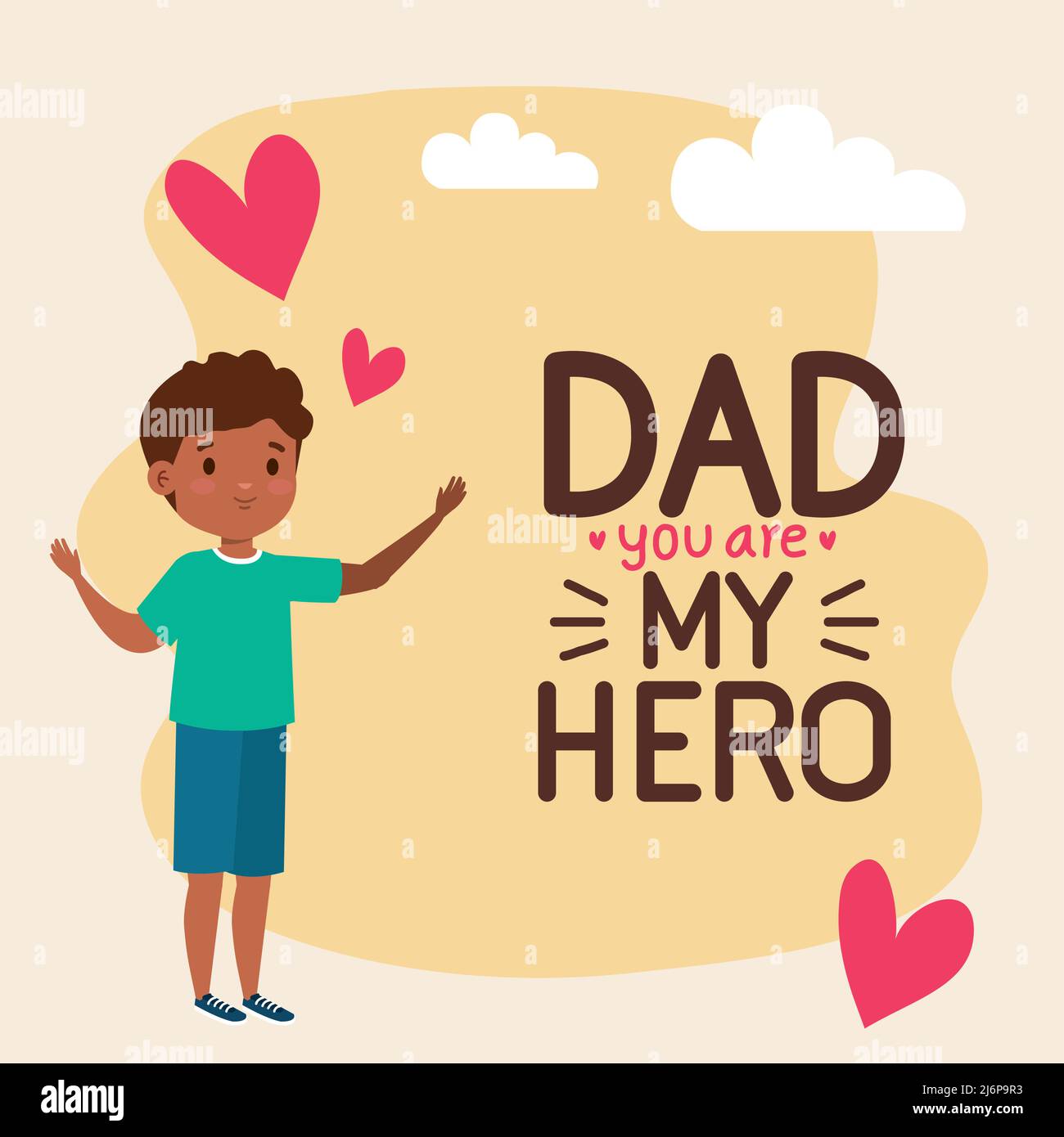 dad my hero lettering Stock Vector Image & Art - Alamy