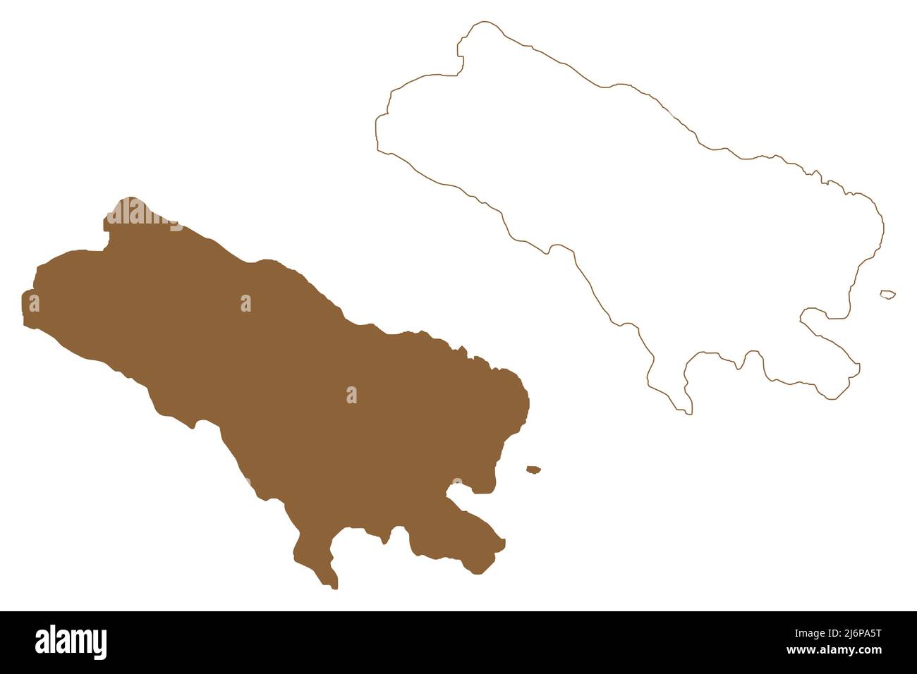 Enggano Island (Republic of Indonesia, Indian Ocean) map vector ...