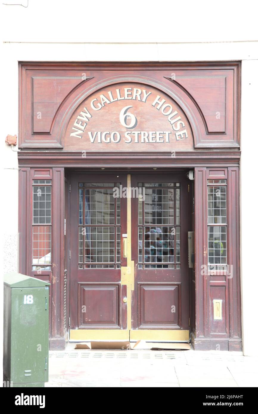 Entrance to New Gallery House, 6 Vigo Street, London, England, UK, 2022 ...