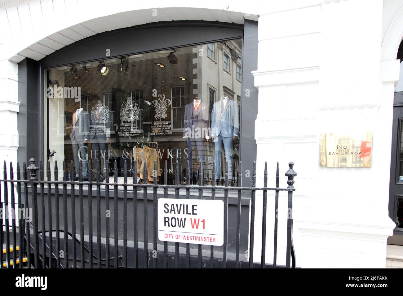 London street sign for Savile Row, W1, London, England, UK, 2022 Stock ...