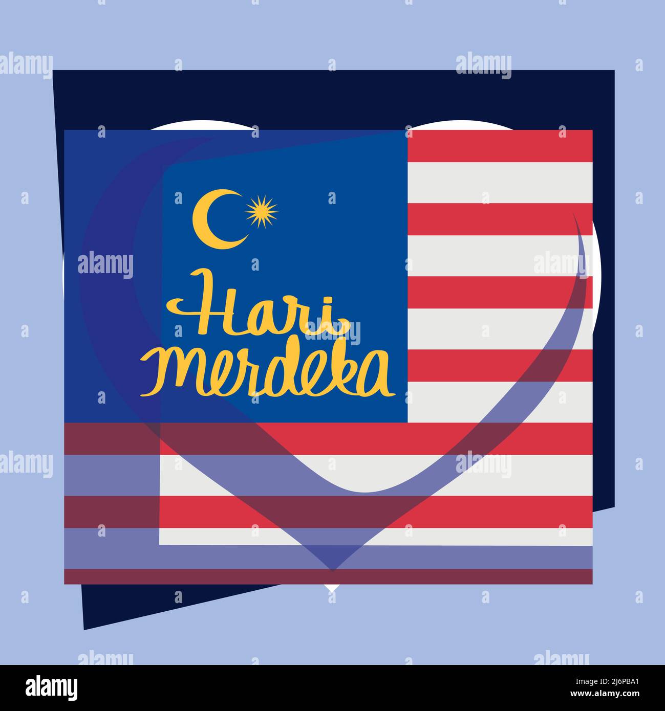 hari merdeka lettering in heart Stock Vector Image & Art - Alamy