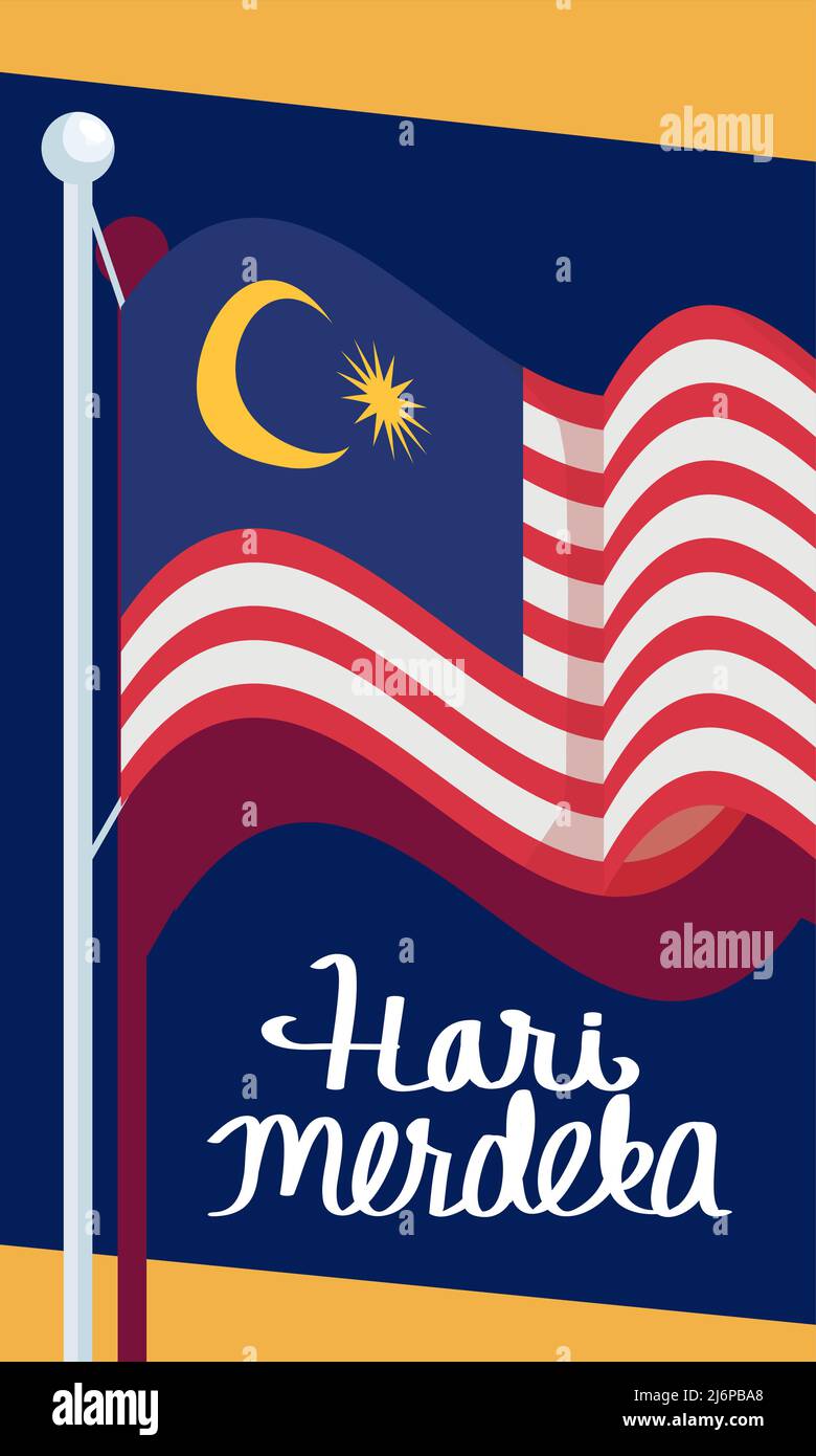 Hari merdeka lettering Stock Vector Images - Alamy