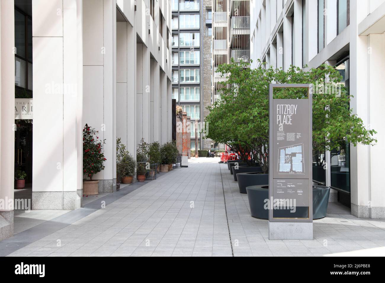 Entrance to Fitzroy Place on Goodge Street, London, England, UK, 2022 ...