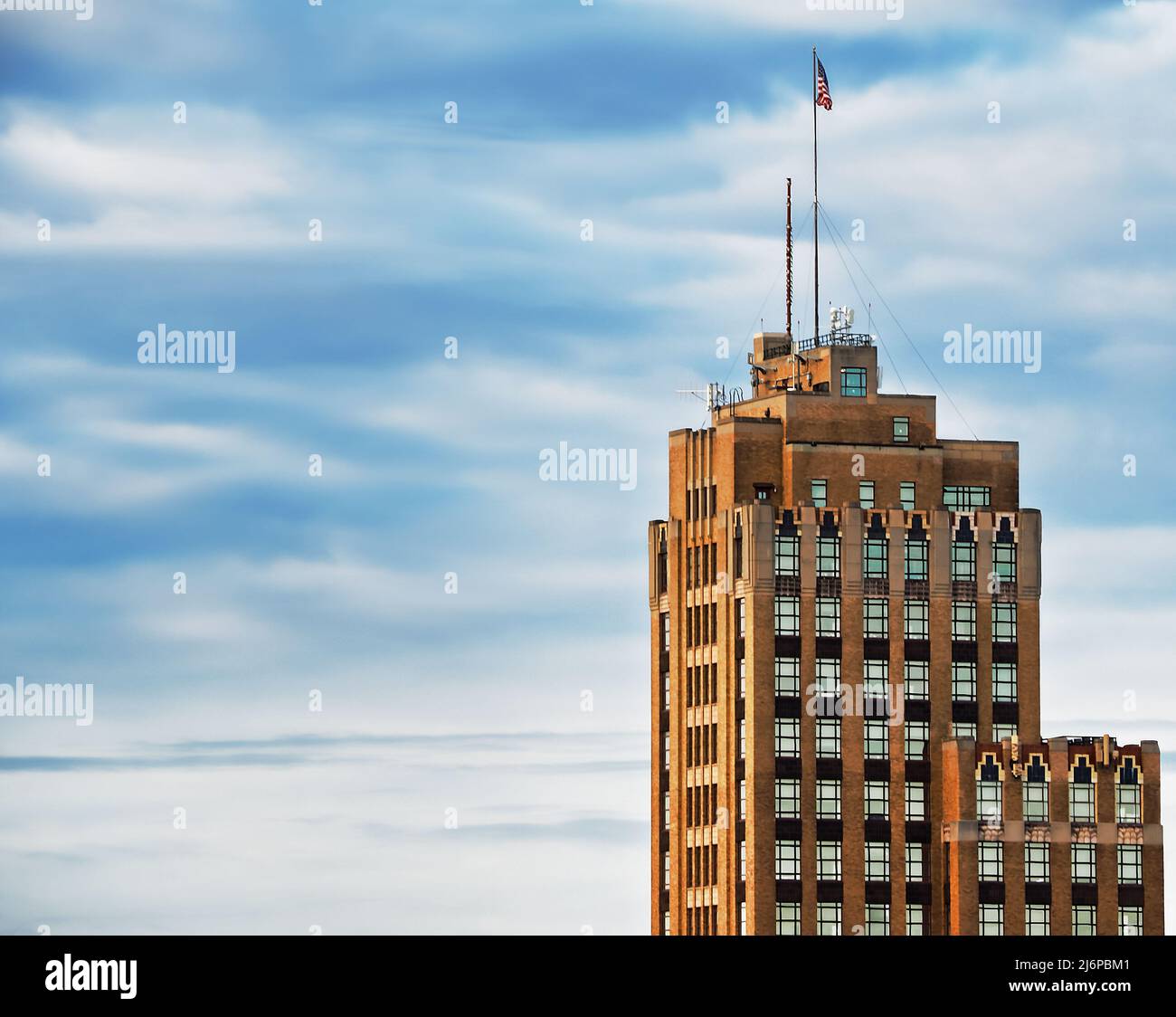 Syracuse, New York, USA. April 22, 2022. View of the landmark State ...