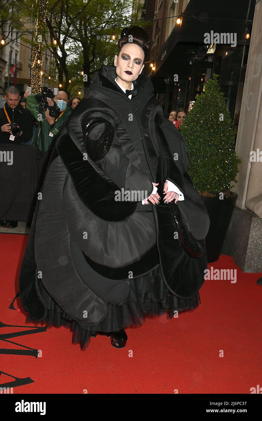 Jordan Roth poses for photographers at Departures from The Mark Hotel ...
