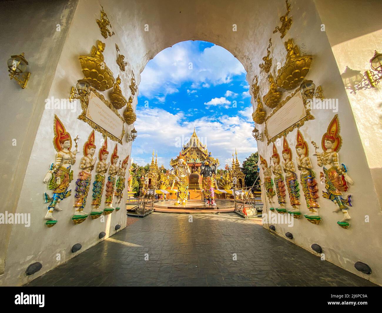 Wat Saeng Kaeo Phothiyan temple in Chiang Rai, Thailand, south east ...