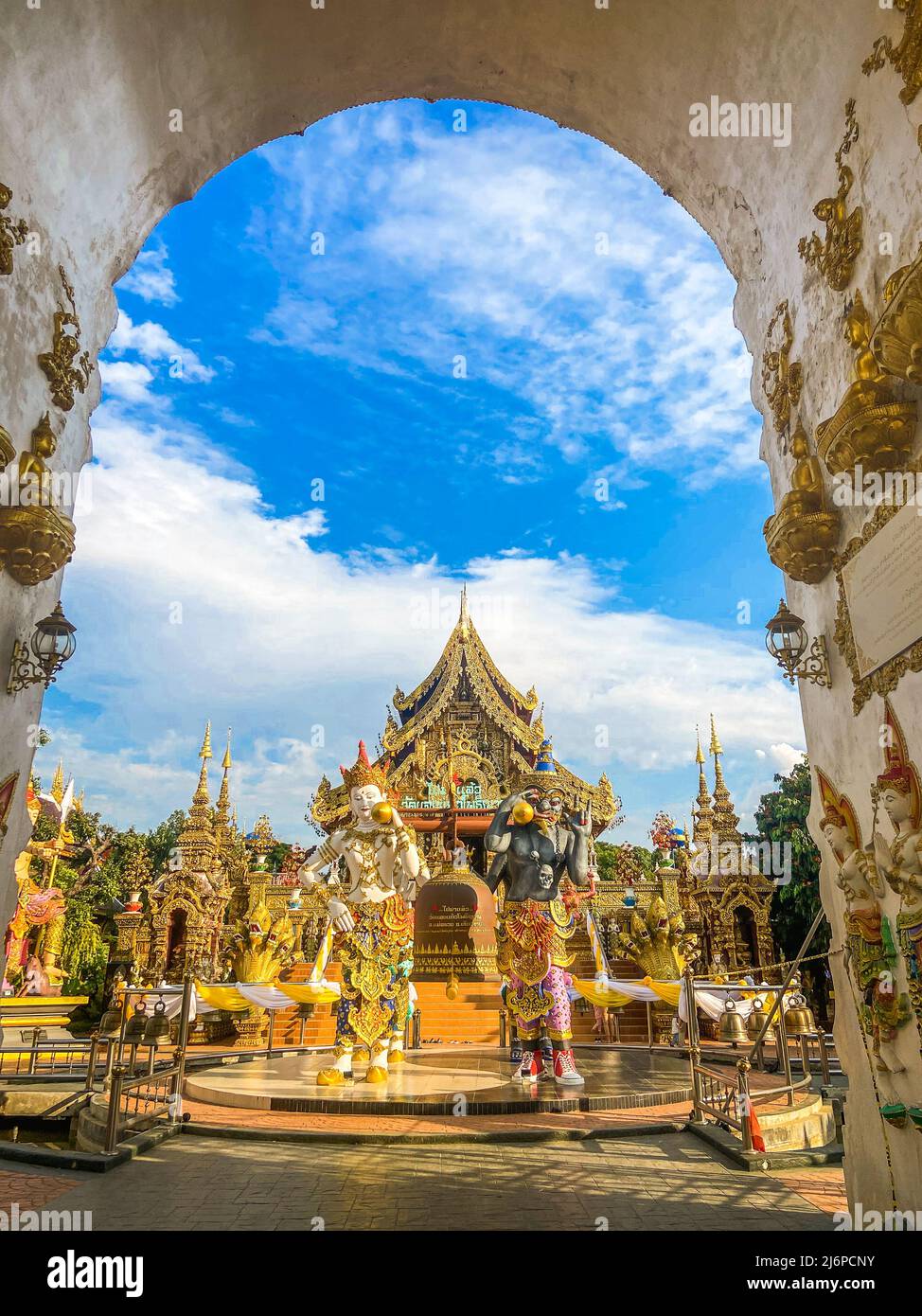 Wat Saeng Kaeo Phothiyan temple in Chiang Rai, Thailand, south east ...