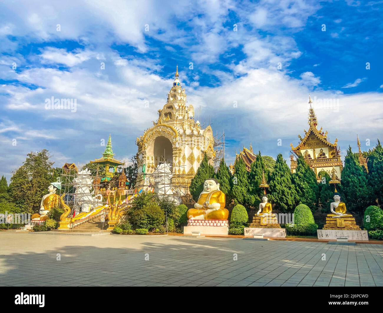 Wat Saeng Kaeo Phothiyan temple in Chiang Rai, Thailand, south east ...