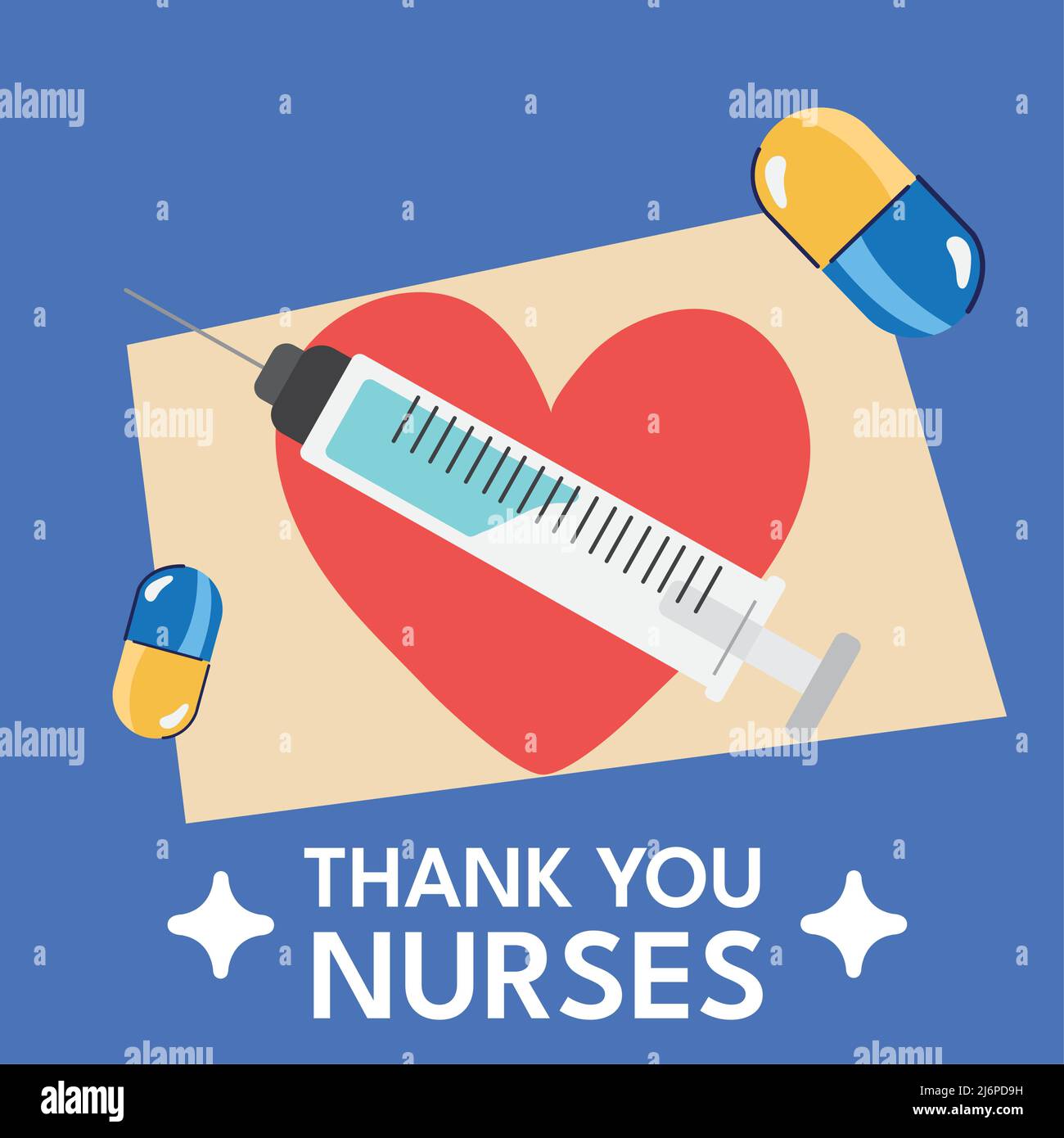 thank you nurses postcard Stock Vector Image & Art - Alamy