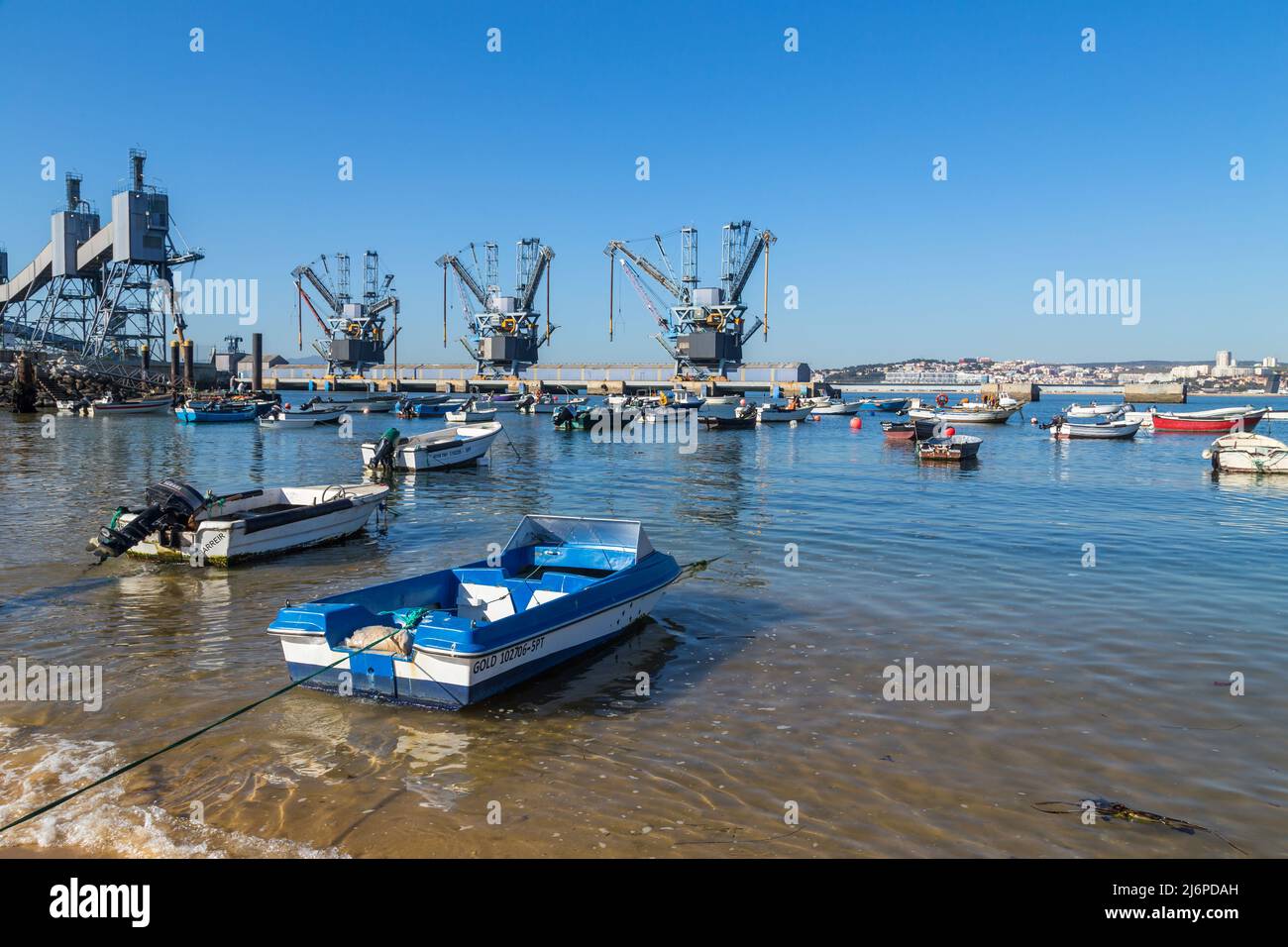 Trafaria; Portugal - March 01; 2022: Deep water terminal and silo for ...