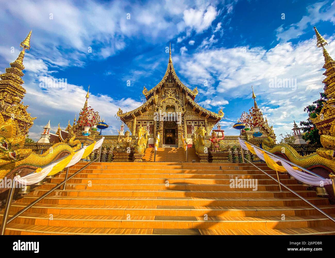 Wat Saeng Kaeo Phothiyan temple in Chiang Rai, Thailand, south east ...