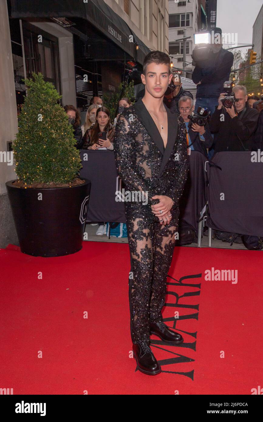 NEW YORK, NEW YORK - MAY 02: Manu Rios departs The Mark Hotel for 2022 ...