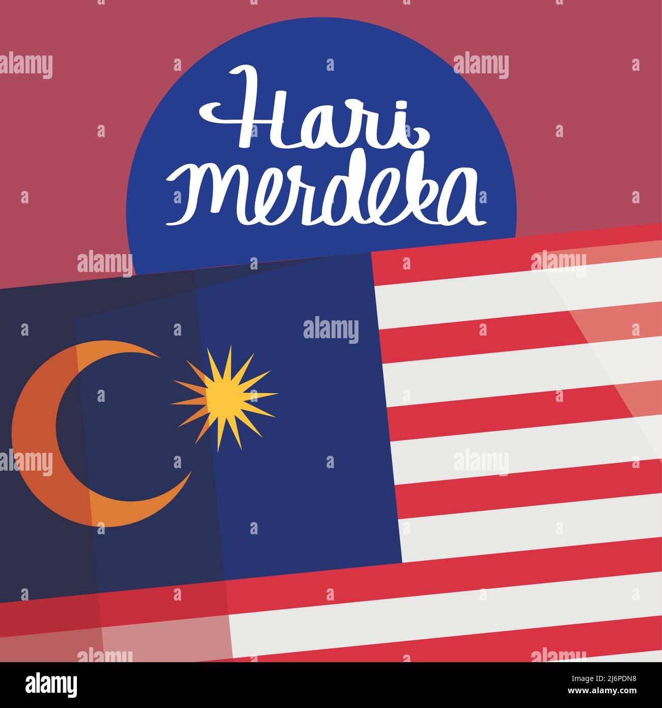 hari merdeka lettering card Stock Vector Image & Art - Alamy