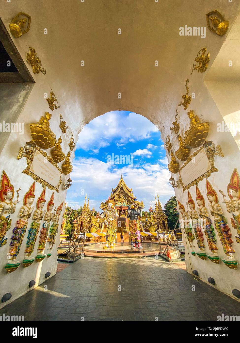 Wat Saeng Kaeo Phothiyan temple in Chiang Rai, Thailand, south east ...