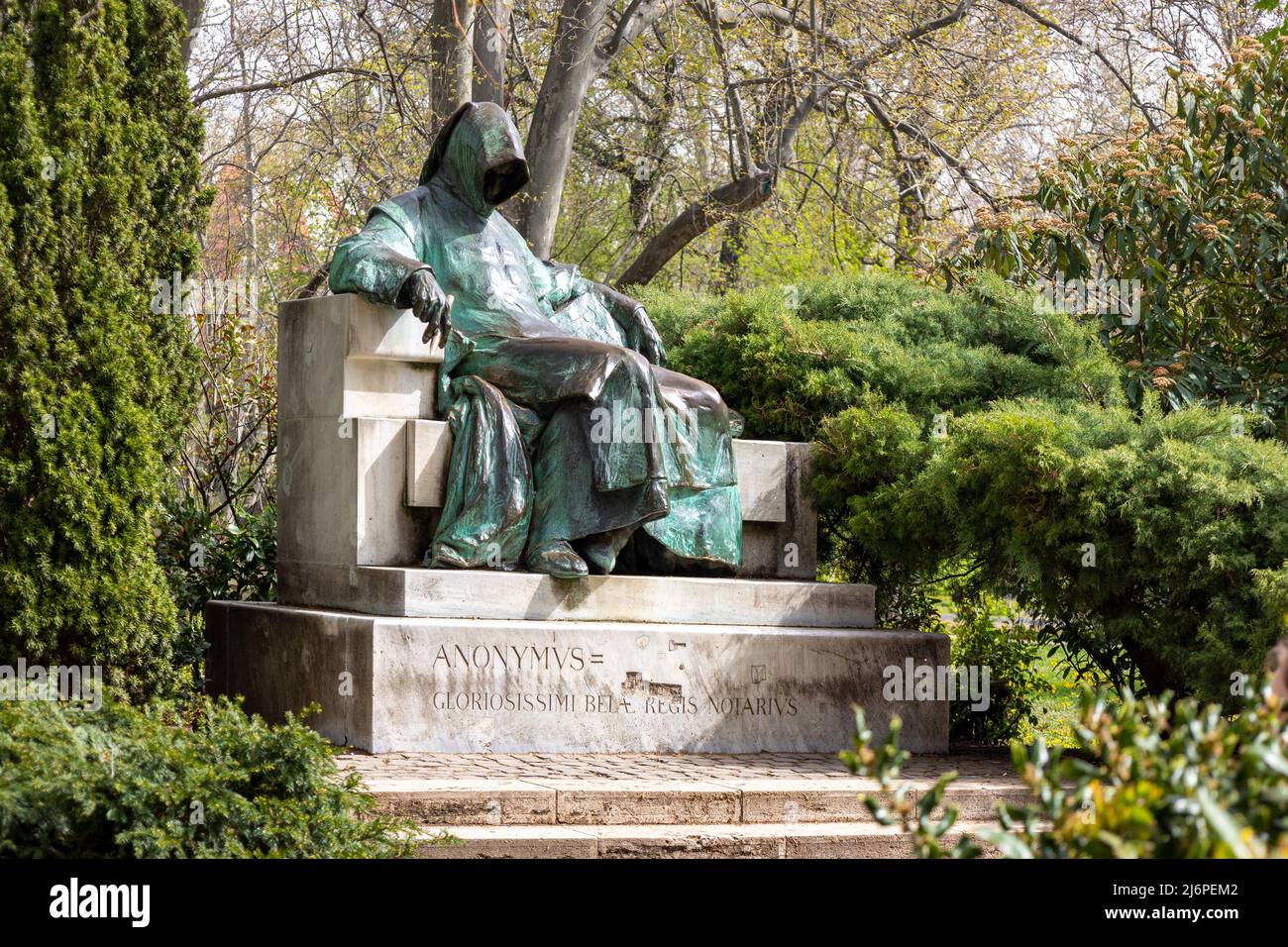 Anonymous statue, Vajdahunyad castle - City Park, Budapest, Hungary ...