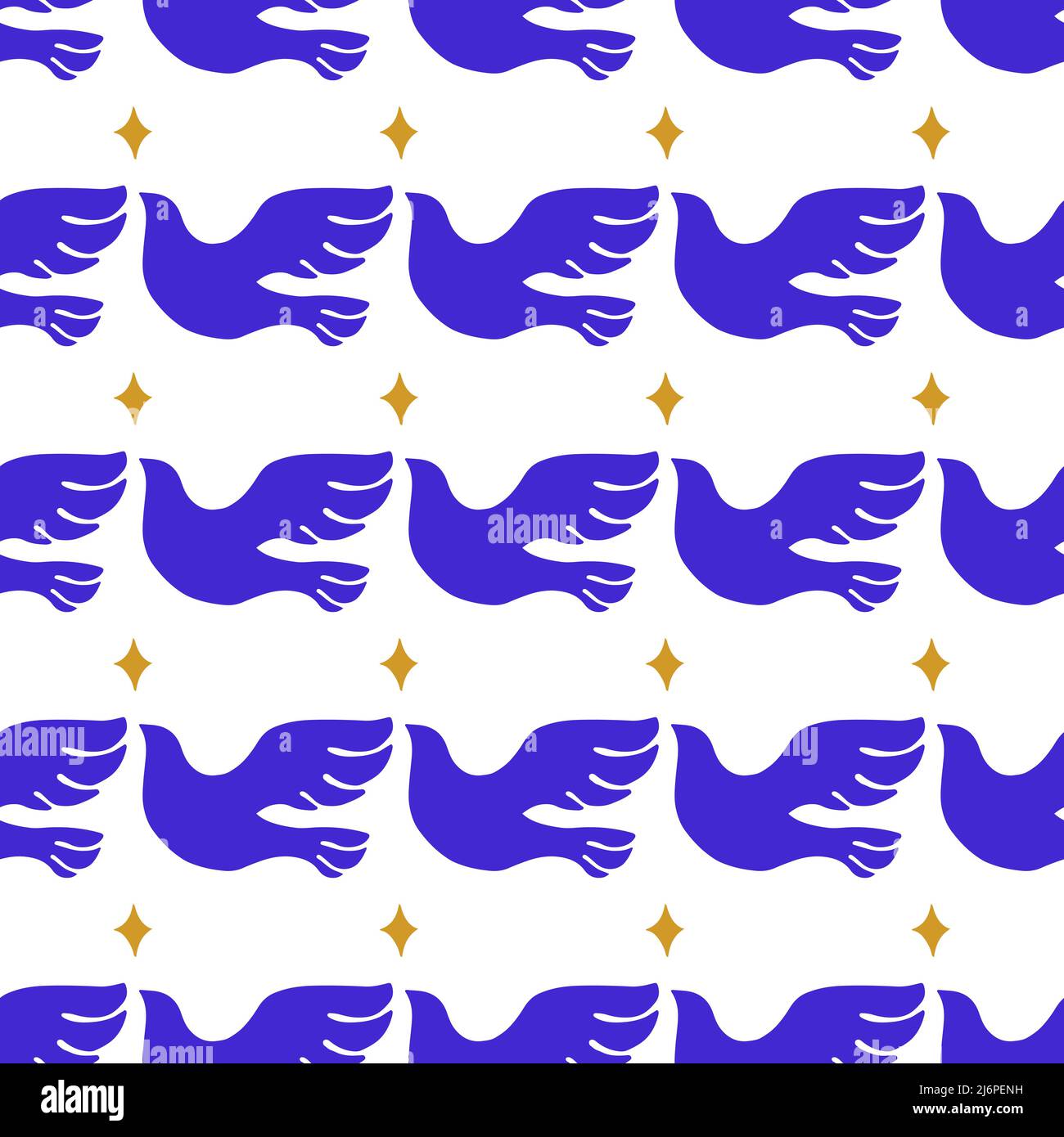 Bird of Peace Ethnic Textile Seamless Pattern. No war seamless ...